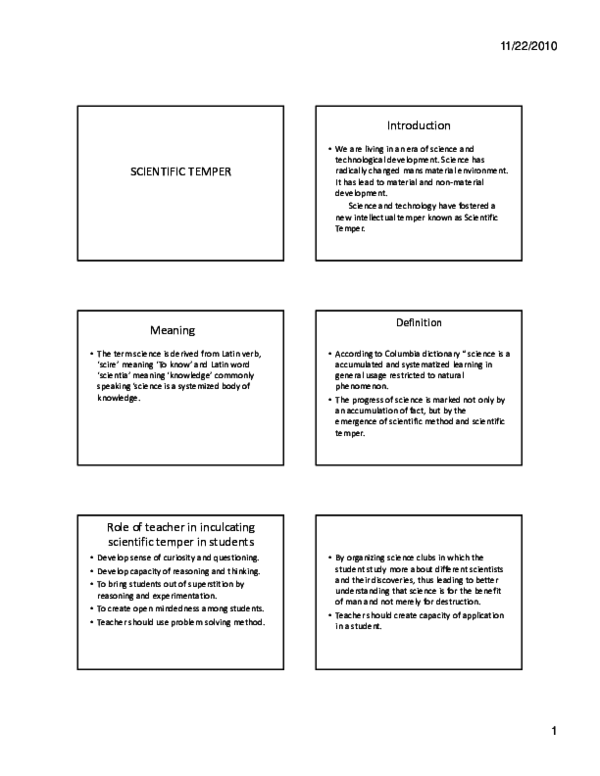 (PDF) Sociology Scientific Temper