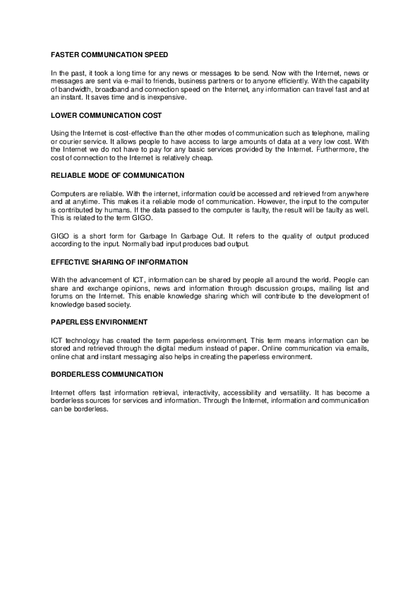 (DOC) IMPACT OF COMMUNICATION SPEED