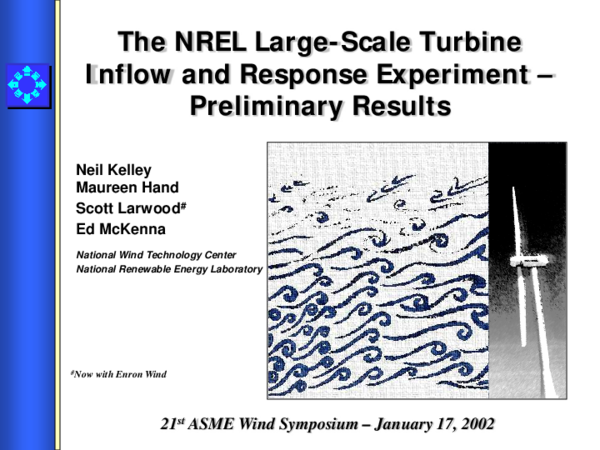 (PDF) The NREL Large-Scale Turbine Inflow and Response Experiment ...