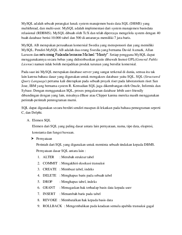 (DOC) Pengertian-dan-sejarah-mysql