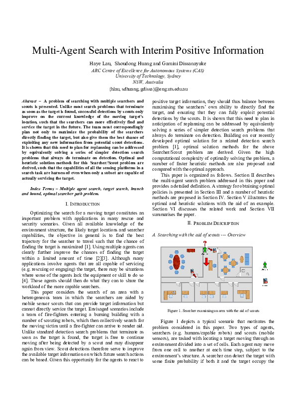 (PDF) Multi-agent search with interim positive information
