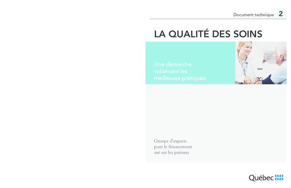 (PDF) La qualité des soins ─ Une démarche valorisant les meilleures ...