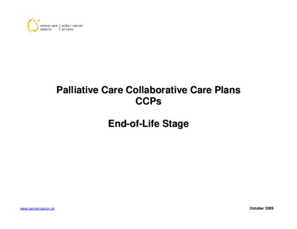 (PDF) P P a a Collaborative Care Plan End-of-Life Stage Palliative ...
