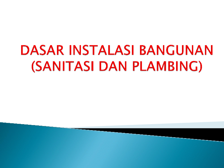 (PPT) DASAR INSTALASI BANGUNAN
