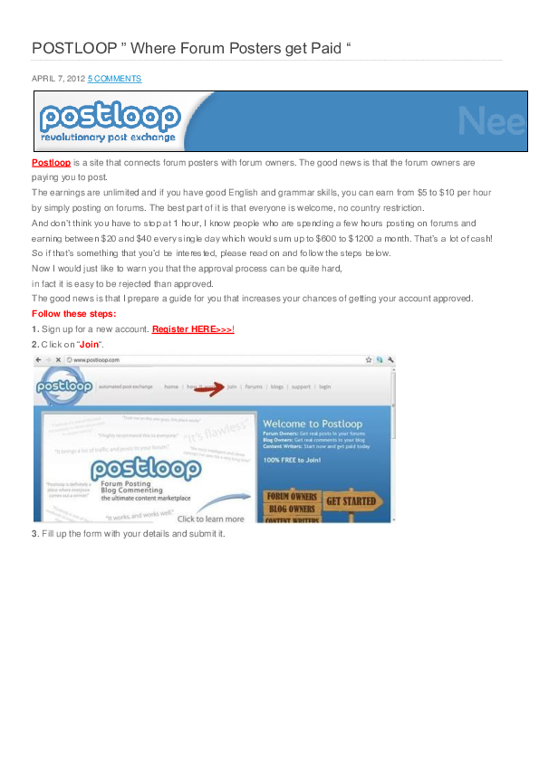 (DOC) Tutorial POSTLOOP