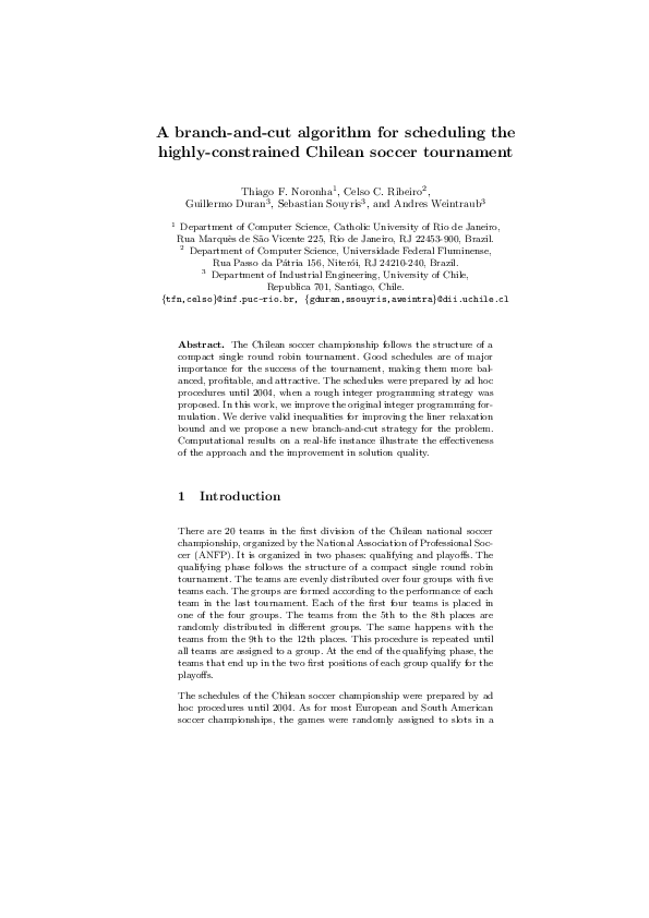 Pdf A Branch And Cut Algorithm For Scheduling The Highly Constrained