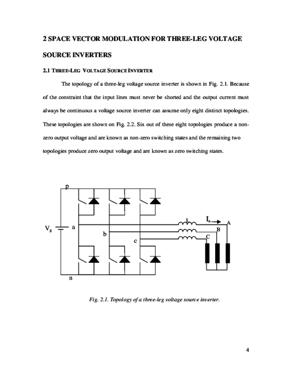 (PDF) 2 SPACE VECTOR MODULATION FOR THREE-LEG VOLTAGE SOURCE INVERTERS 2.1 THREE-LEG VOLTAGE ...
