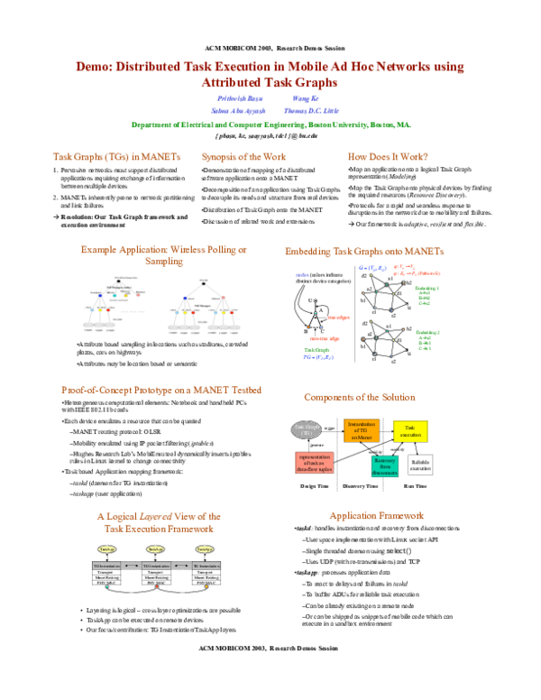 Pdf Demo Distributed Task Execution In Mobile Ad Hoc Networks Using Attributed Task Graphs