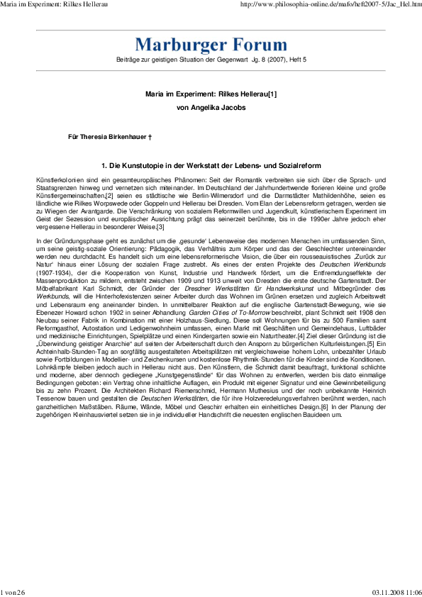 (PDF) Maria im Experiment: Rilkes Hellerau