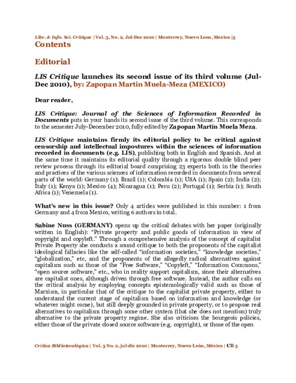 (PDF) Editorial: Library and Information Science Critique: the Journal ...