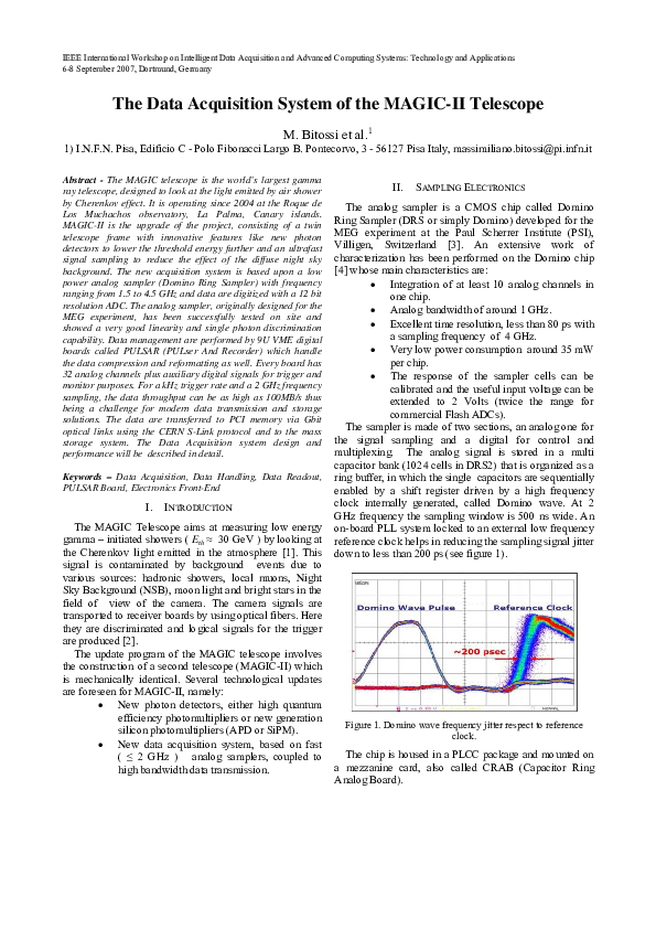 (PDF) The Data Acquisition System of the MAGIC-II Telescope