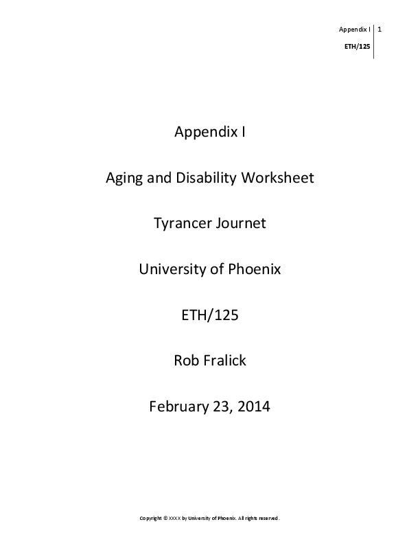 (DOC) Aging and Disability Worksheet