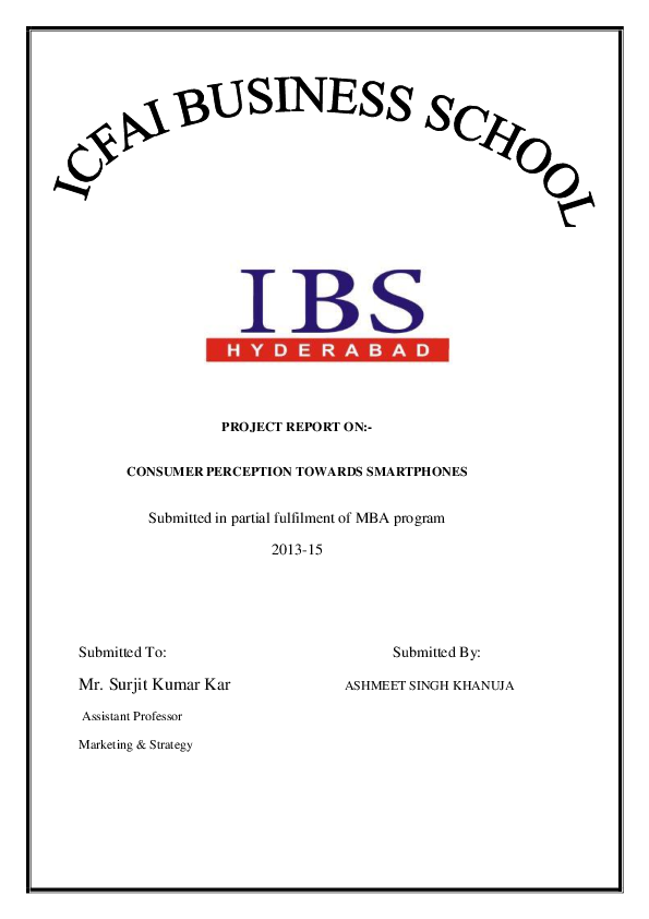 Doc Consumer Perception Towards Smartphones