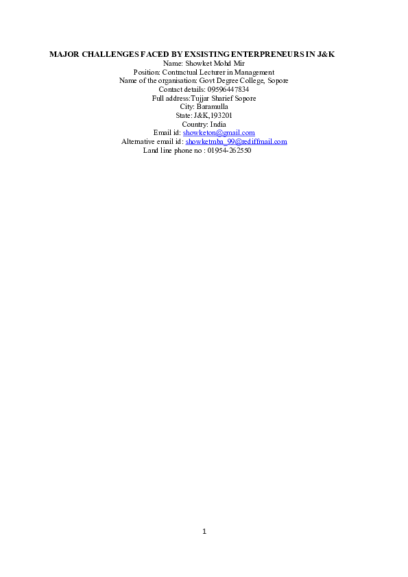 (DOC) Unpublished Research Papers