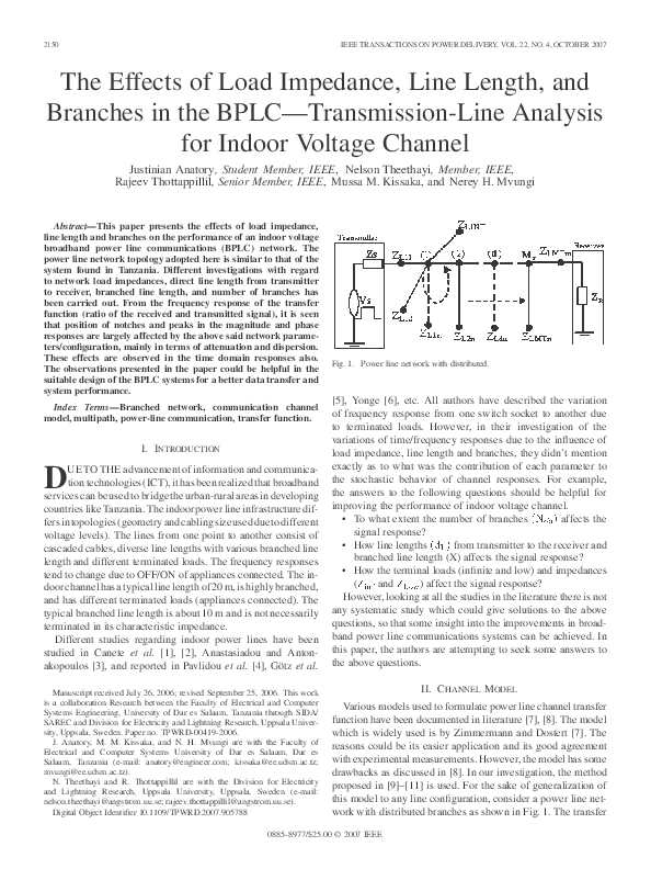 Pdf A Broadband Power Line Communication System Design Scheme For Typical Tanzanian Low