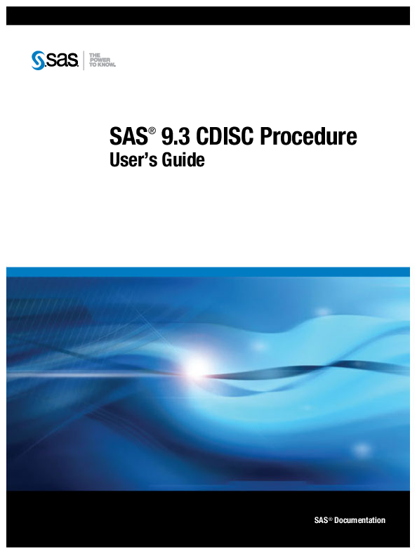 (PDF) SAS 9.3 CDISC Procedure User's Guide