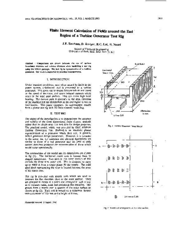 (PDF) Finite Element calculation of Fields around the End Region of a ...