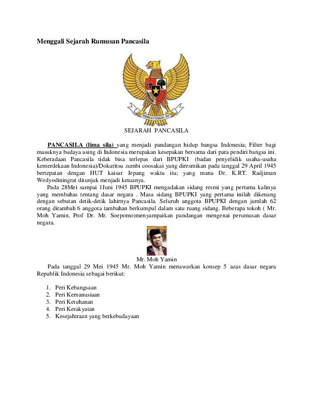 (DOC) Menggali Sejarah Rumusan Pancasila