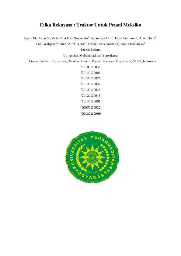 (PDF) Etika Rekayasa : Traktor Untuk Petani Meksiko