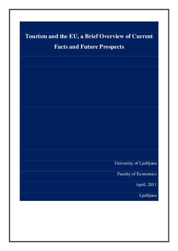 (PDF) Tourism and The European Union