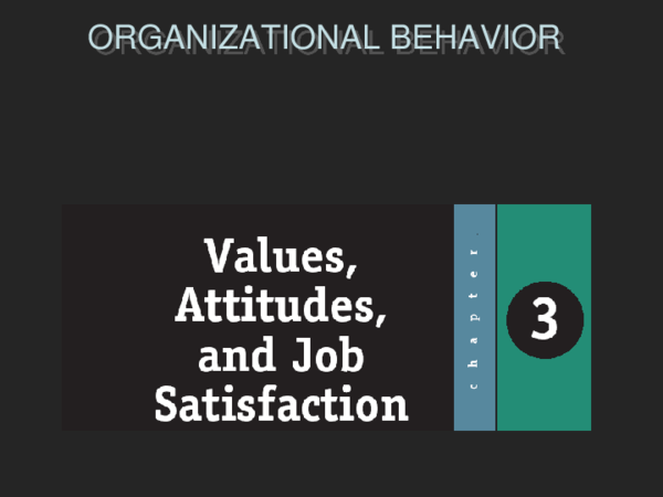 (PPT) OB Values, and Job Satisfiction