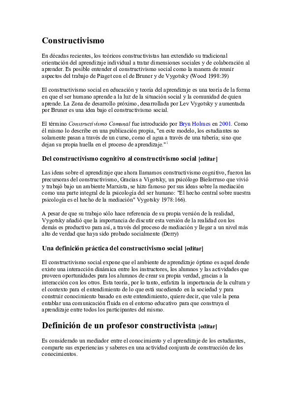 (DOC) Constructivismo