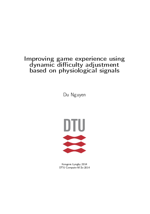 Pdf Improving Game Experience Using Dynamic Difficulty Adjustment Based On Physiological Signals