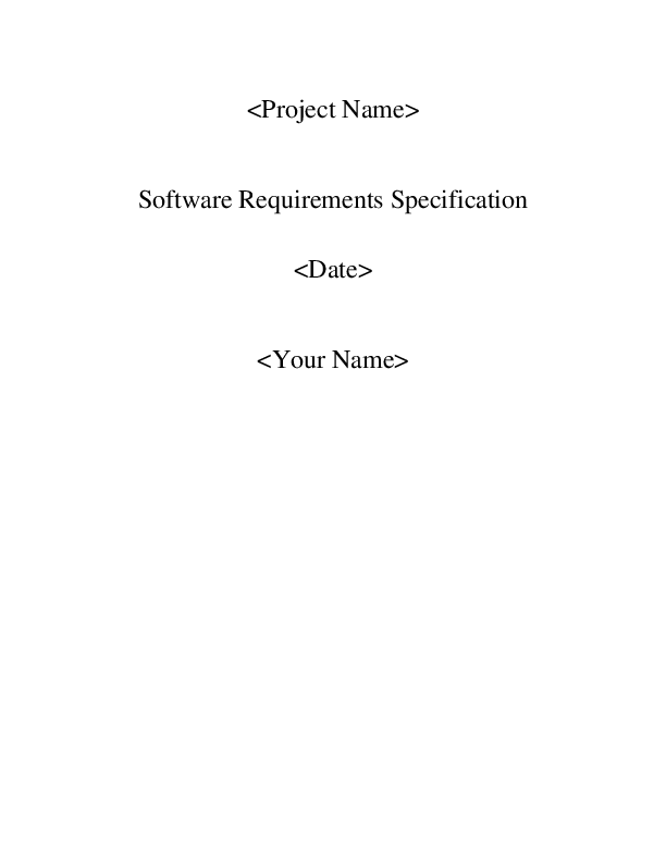 (DOC) SRS template for mini project II 1