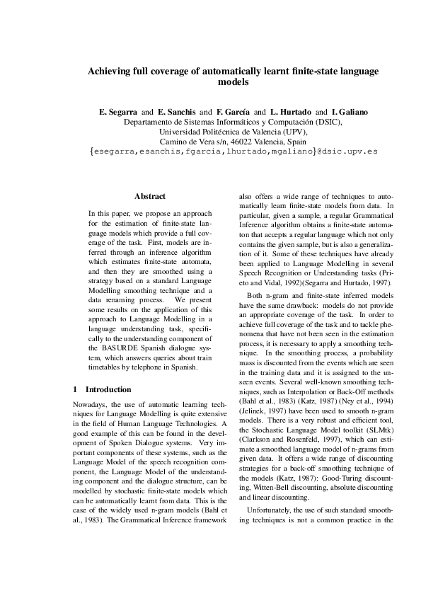 Pdf Achieving Full Coverage Of Automatically Learnt Finite State