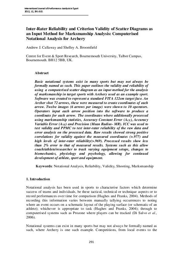 (PDF) Inter-Rater Reliability and Criterion Validity of Scatter ...