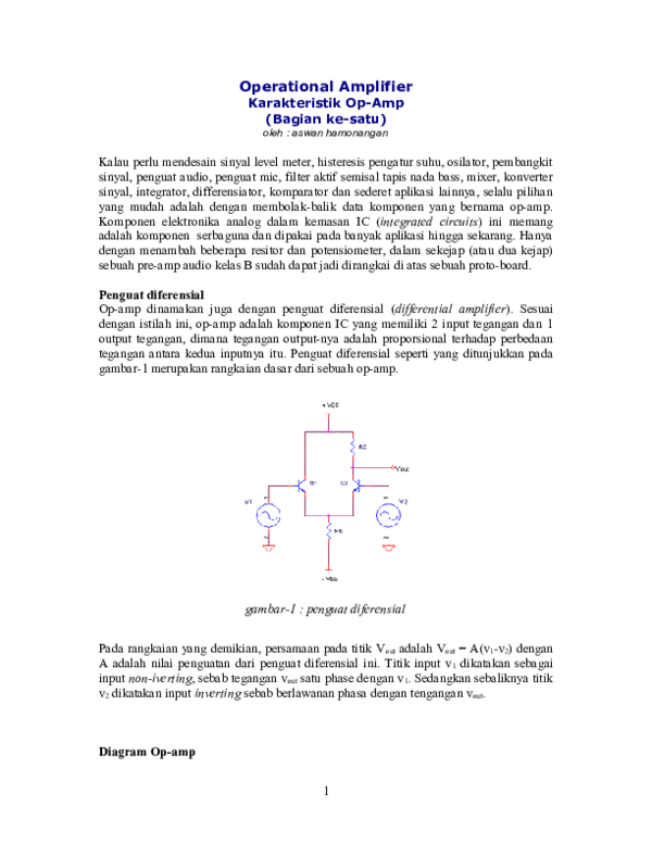 (DOC) Operational Amplifier