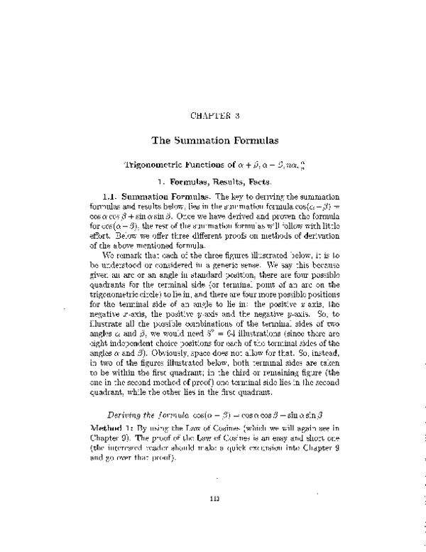 (PDF) The Summation Formulas