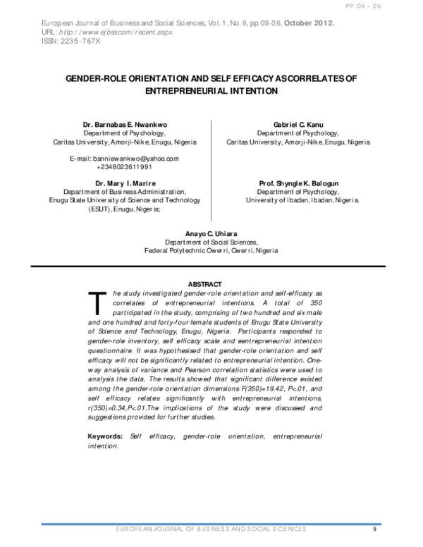 (PDF) GENDER-ROLE ORIENTATION