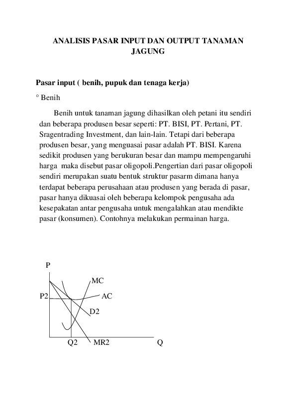(DOC) ANALISIS PASAR INPUT DAN OUTPUT TANAMAN JAGUNG