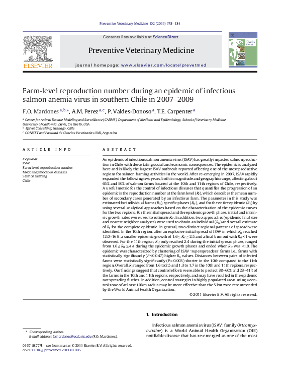 Pdf Preventive Veterinary Medicine 102 2011 175184 Contents Lists Available At