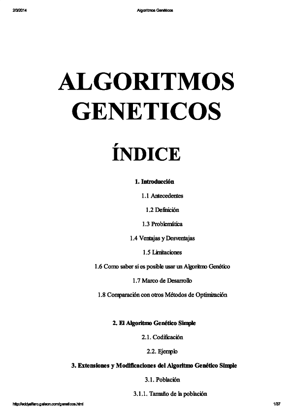 (PDF) Algoritmos Genéticos