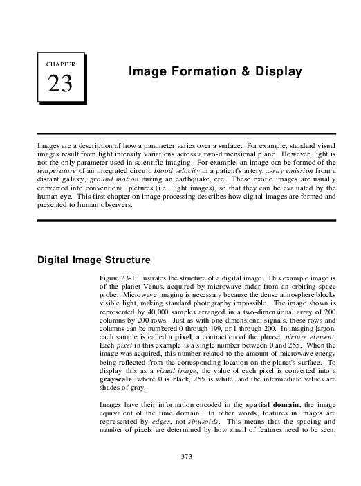 (PDF) Image Formation & Display Digital Image Structure