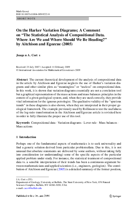 (PDF) On the Harker Variation Diagrams; A Comment on "The Statistical ...