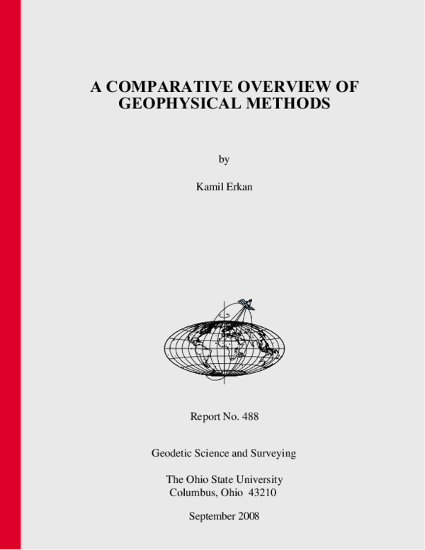 (PDF) A Comparative Overview of Geophysical Methods