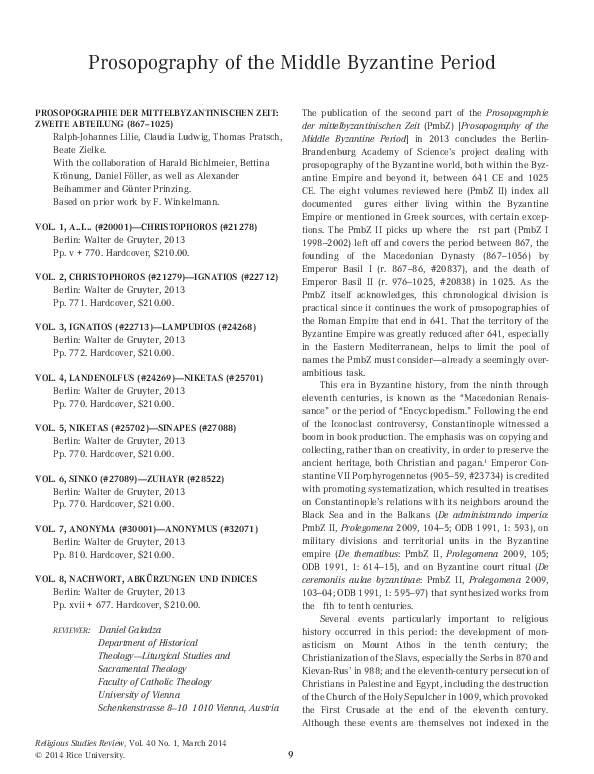 (PDF) Review of Prosopographie der mittelbyzantinischen Zeit. Zweite ...