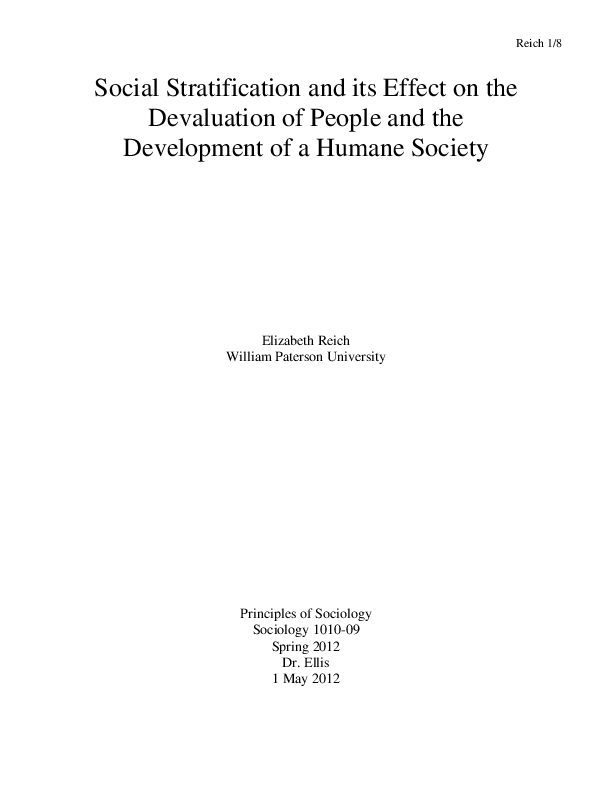(DOC) Social Stratification and its Effect on the Devaluation of People ...