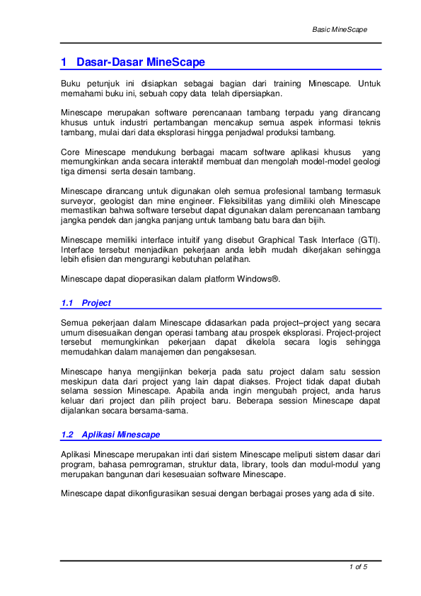 (PDF) Basic MineScape