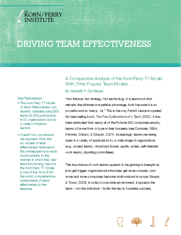 (PDF) A Comparative Analysis of the Korn/Ferry T7 Model With Other ...