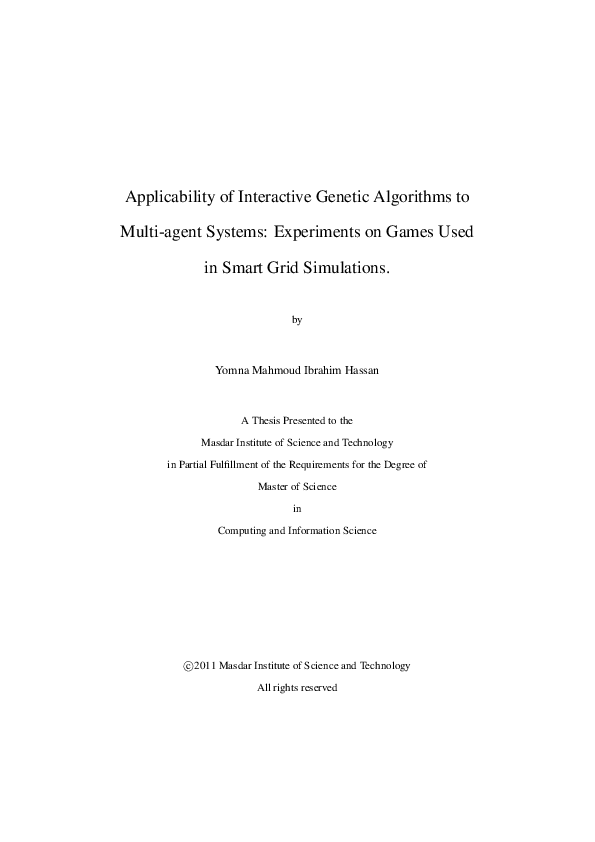 Pdf Applicability Of Interactive Genetic Algorithms To Multi Agent Systems Experiments On