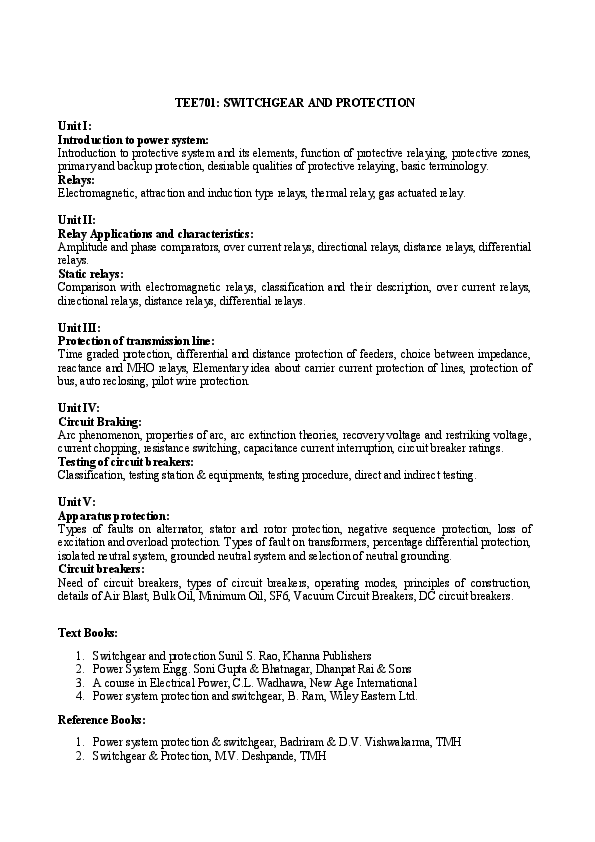 (PDF) Switchgear and protection by sunil s rao | Md Suzanul Islam Suzan ...