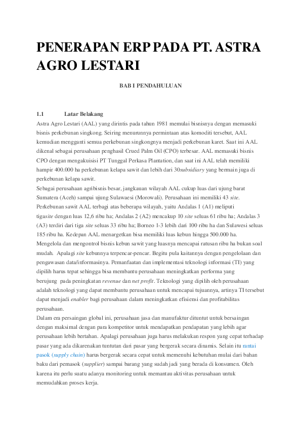 (DOC) PENERAPAN ERP PADA PT (DOC) PENERAPAN ERP PADA PT