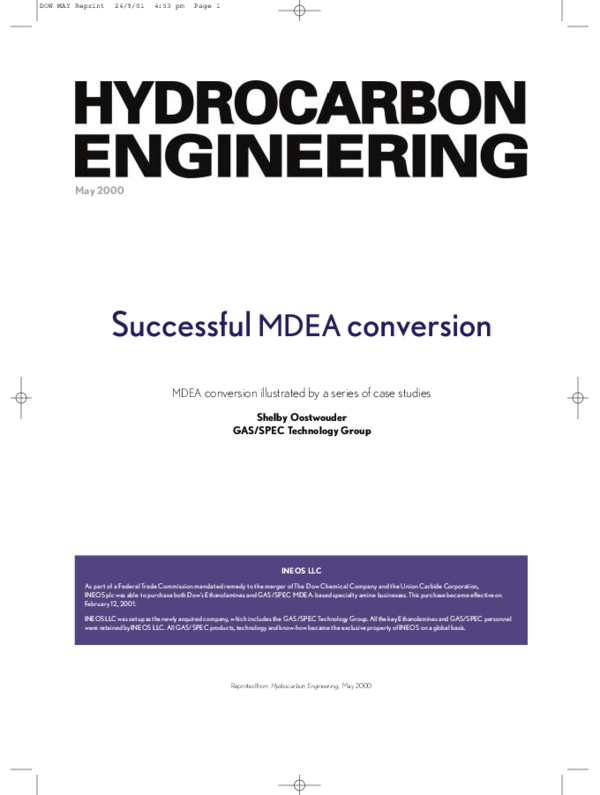 (PDF) Successful MDEA conversion MDEA conversion illustrated by a ...