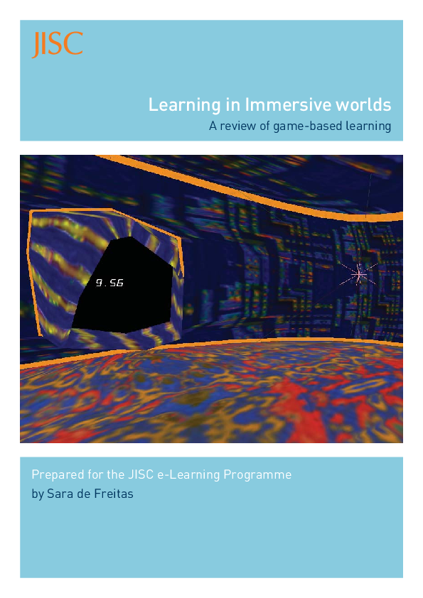 (PDF) Learning in Immersive worlds A review of game-based learning Prepared for the JISC e ...