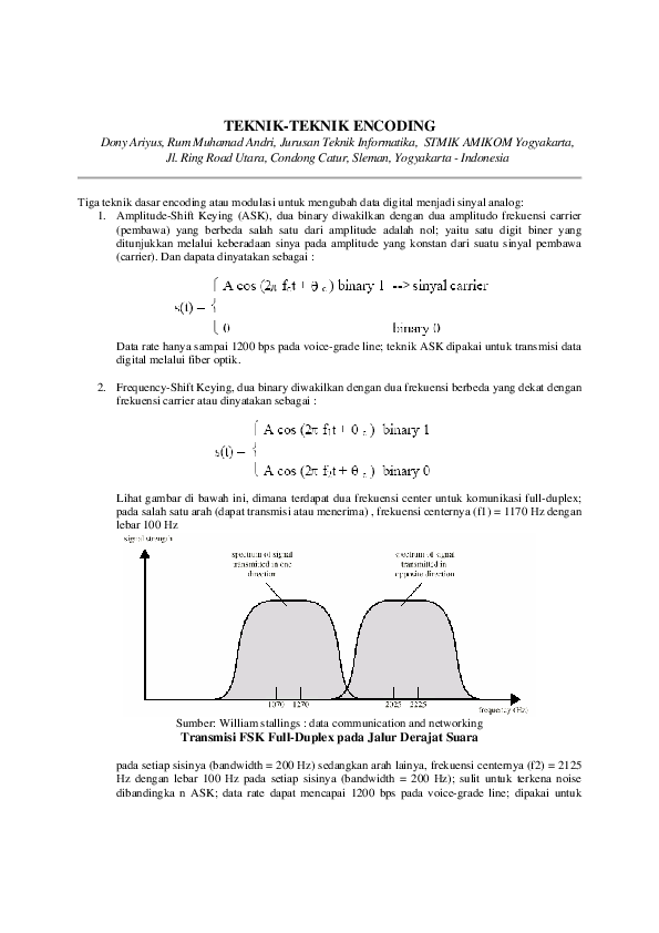 (PDF) TEKNIK-TEKNIK ENCODING
