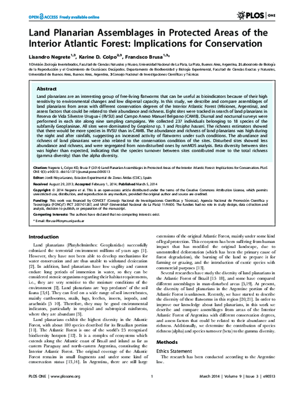 (PDF) First record of the invasive land flatworm Bipalium adventitium ...